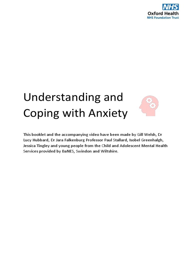Anxiety Booklet | PDF | Anxiety | Cognitive Behavioral Therapy