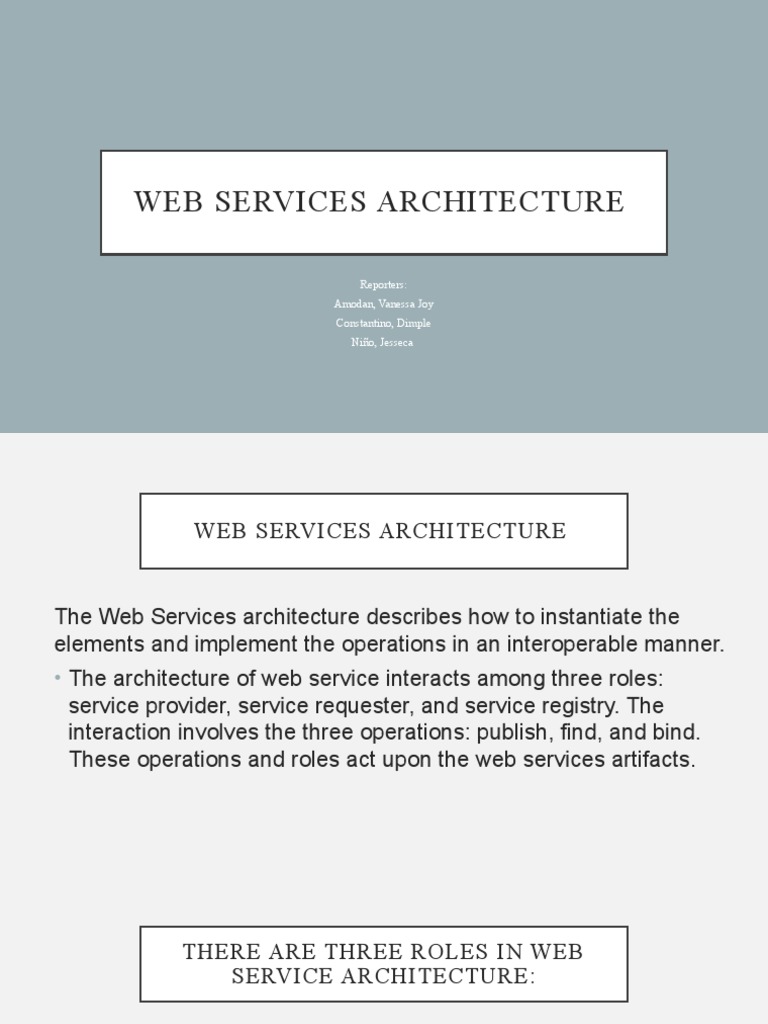 Web Services Architecture | Download Free PDF | Web Service | Information Technology Management