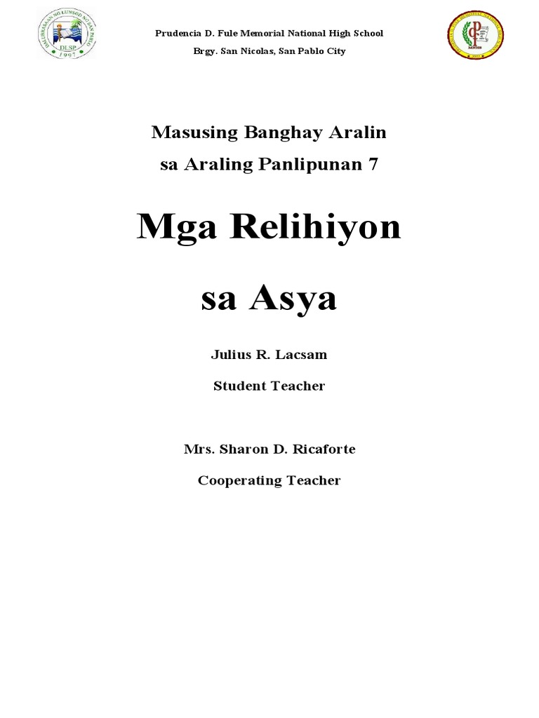 New Relihiyon Final LP | PDF