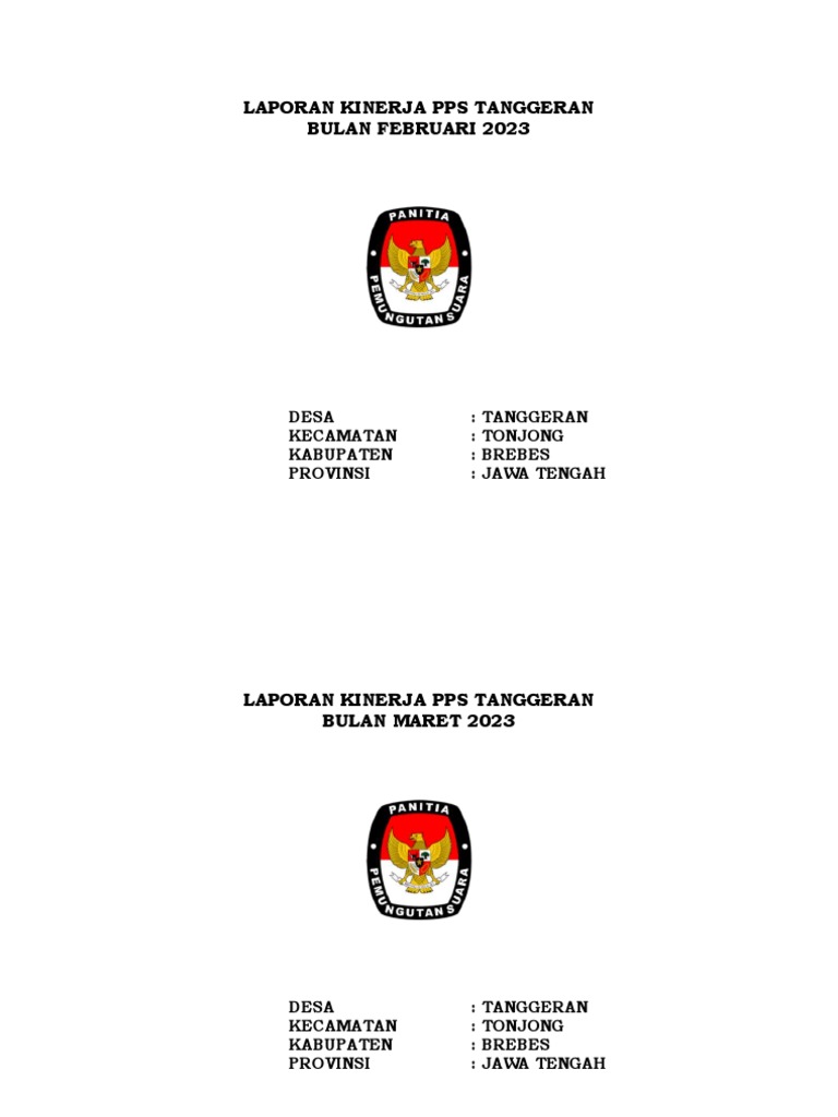 Cover Laporan Kinerja PPS | PDF