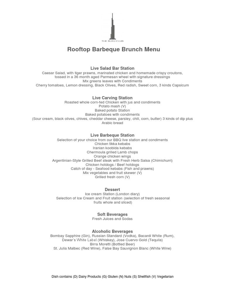 TBC BBQ Brunch Menu 2020 | PDF