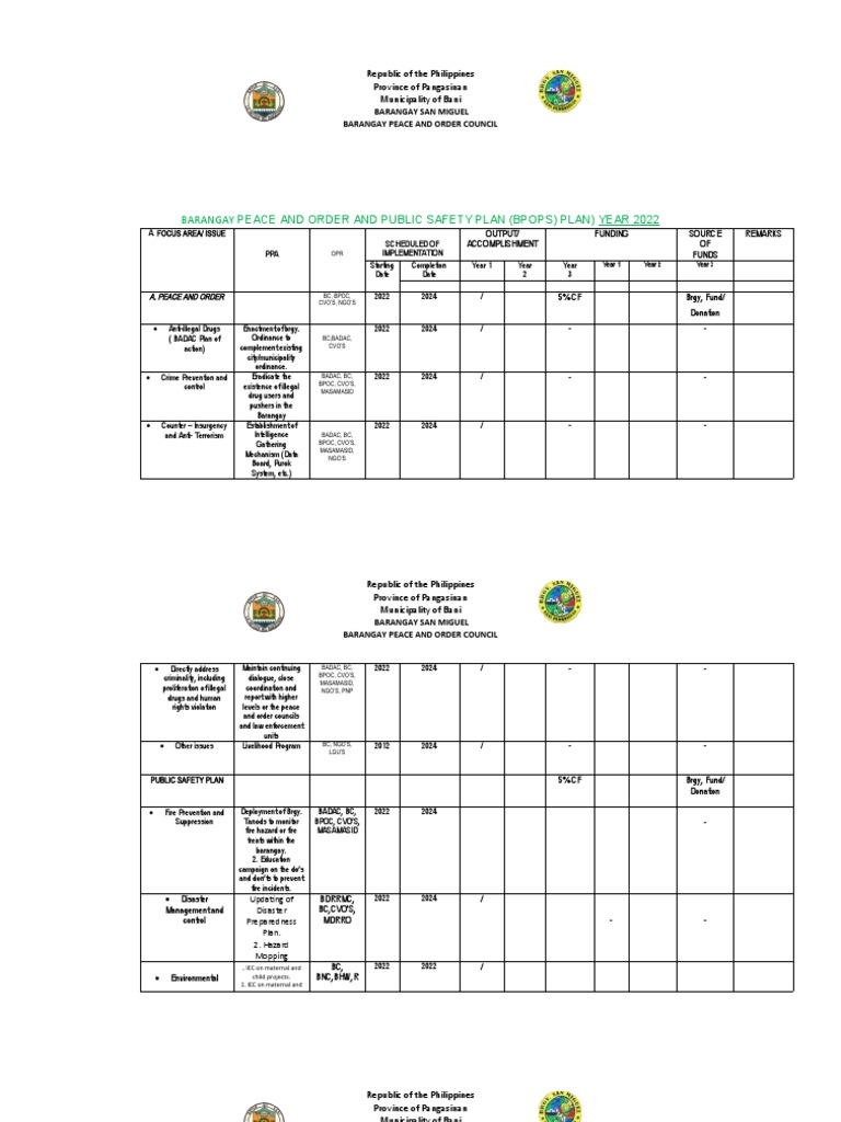 Bpops Plan 2023 | PDF | Health Sciences | Public Health