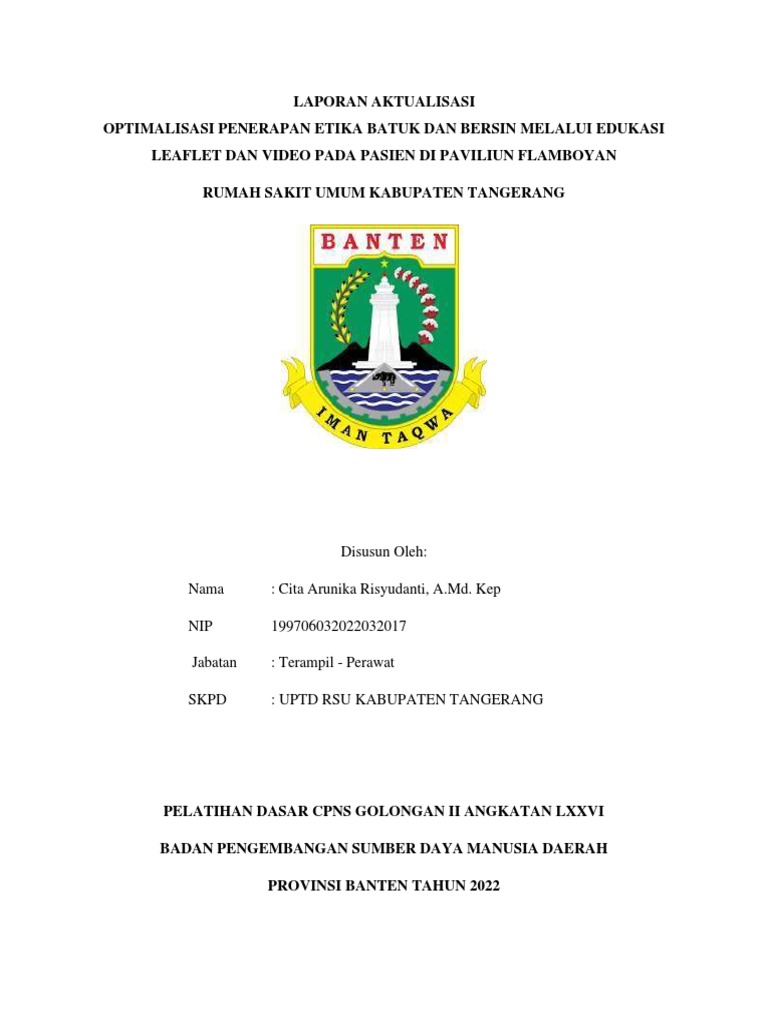 Cita Arunika Risyudanti Laporan Aktualisasi | PDF