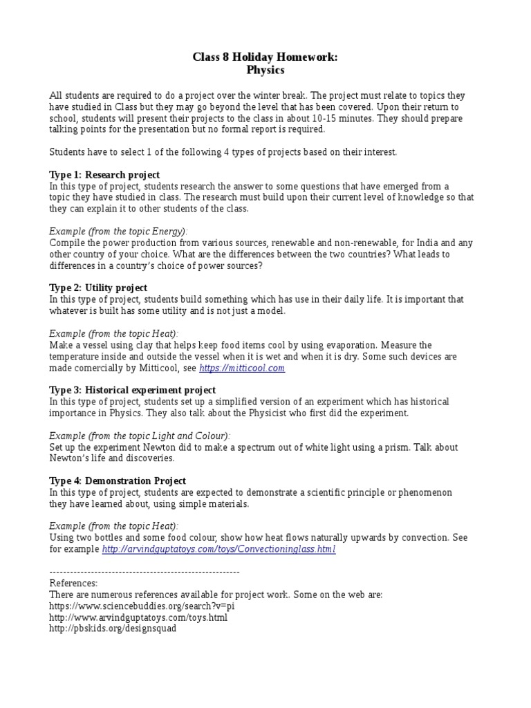 Physics Class 8 Winter Project | PDF | Physics | Heat