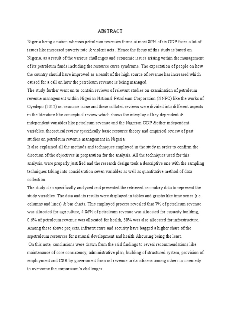 Abstract For Thesis | PDF