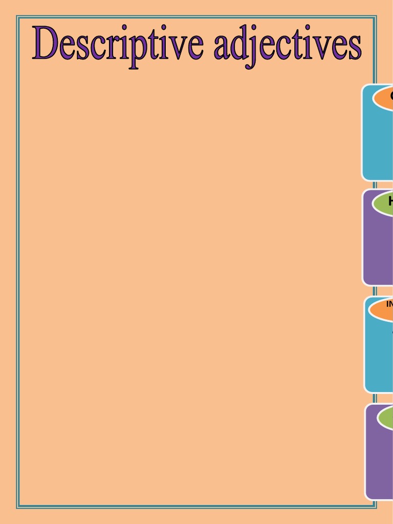 Descriptive Adjectives BW Version Classroom Posters 127344 | PDF