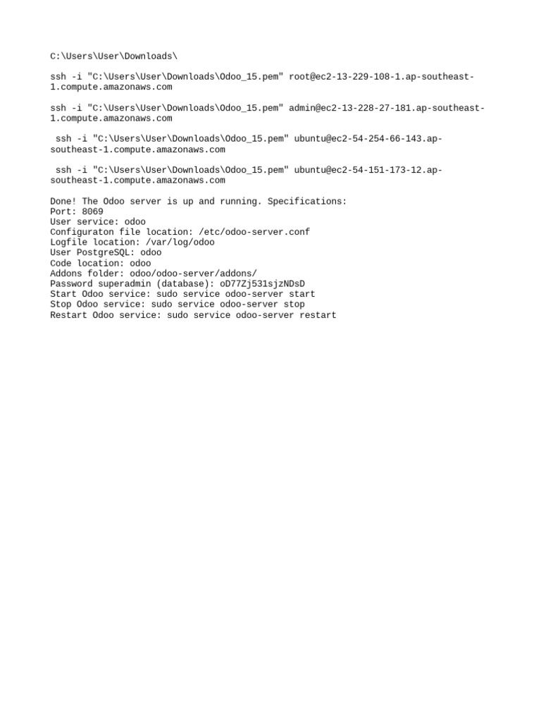 Odoo 15 Server Setup Guide | PDF | Business