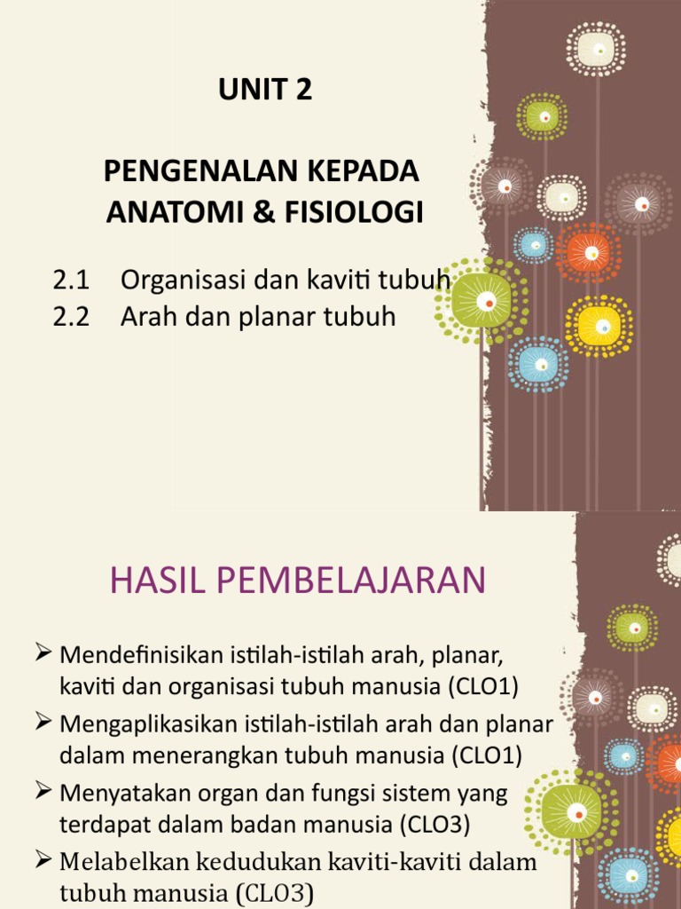 Unit 2 (Pengenalan Anatomi) | PDF