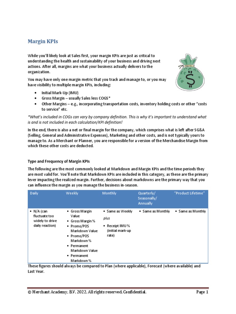 RPT 03 DXL - Margin Kpis | PDF | Gross Margin | Inventory