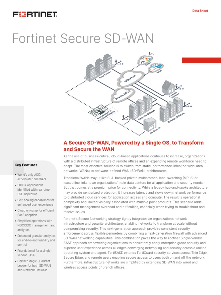 Fortinet Secure Sdwan | PDF | Computer Networking | Information Technology