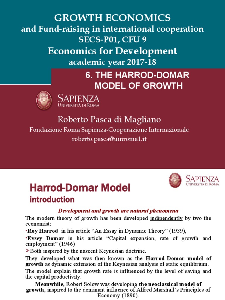 Harrod-Domar Model | PDF