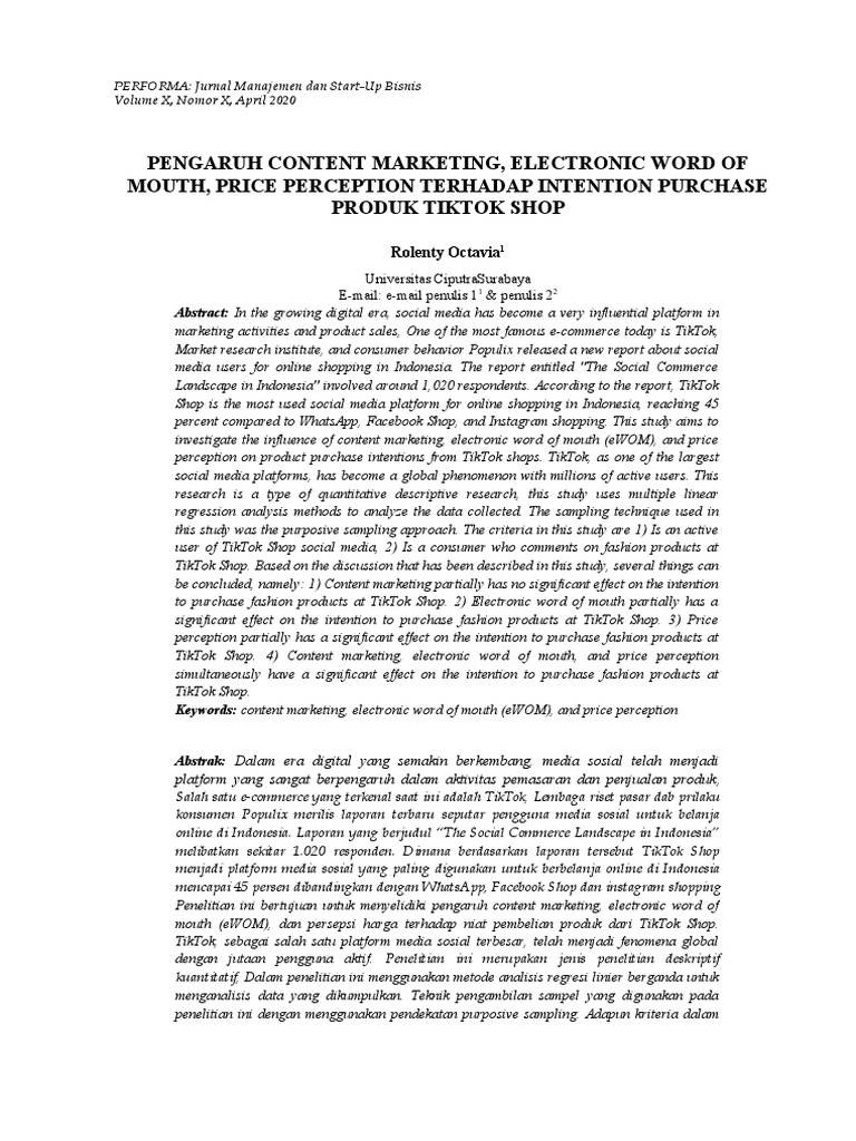 Template Jurnal Performa 2021 | PDF | Popular Culture & Media Studies | Social Media