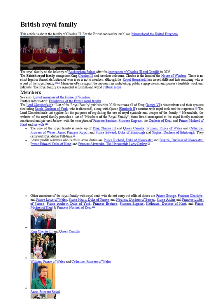 British Royal Family | PDF