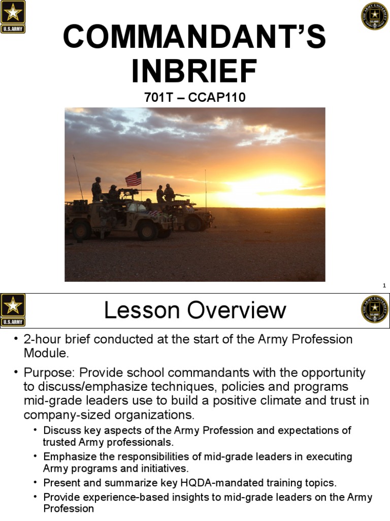 AP110 Commandant's Inbrief Lesson Slides | Download Free PDF | Sexual ...