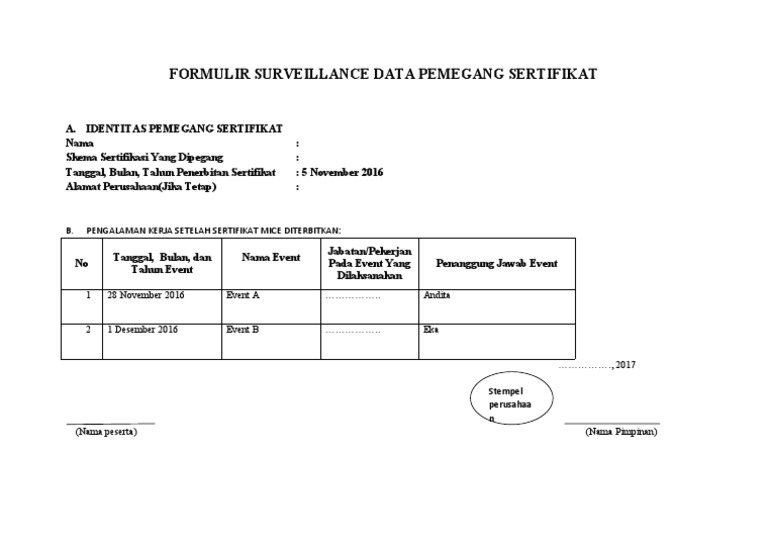 Formulir Surveillance LSP Mice-2017 | PDF