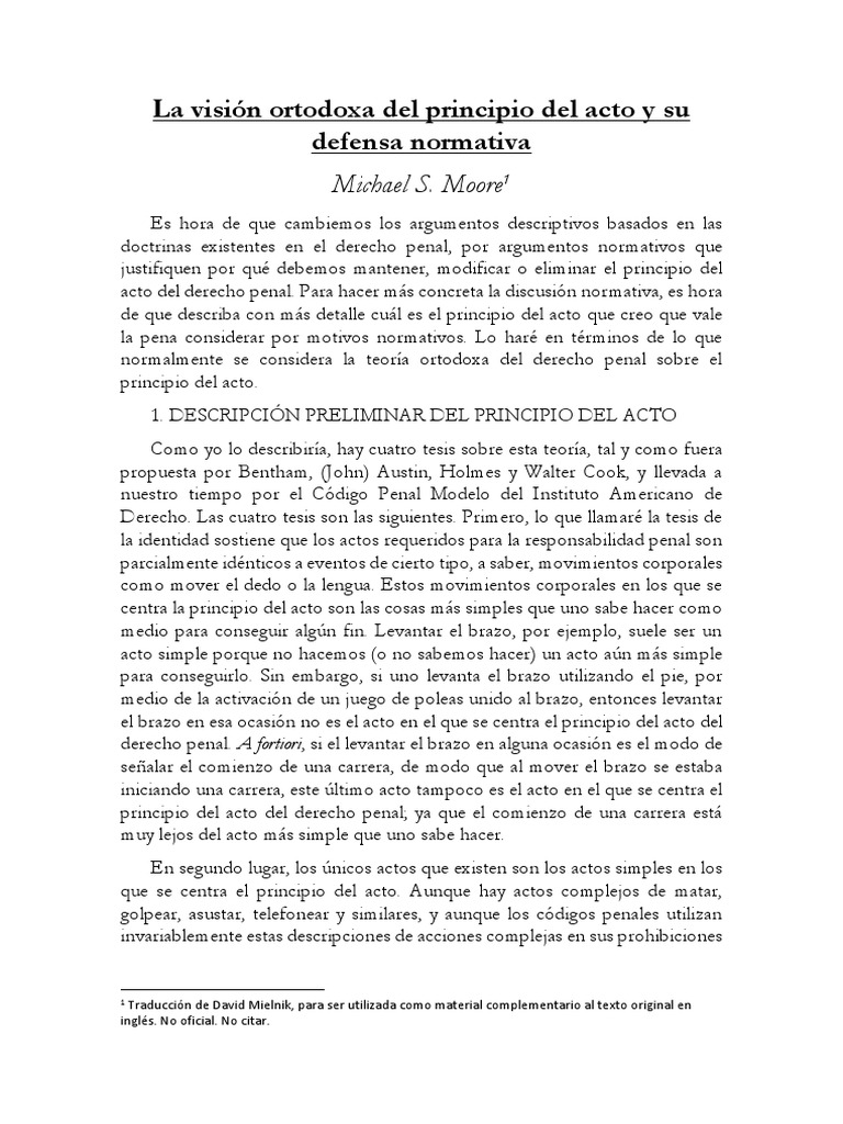 Moore - Traducción Por Mielnik - La Visión Ortodoxa Del Principio Del ...