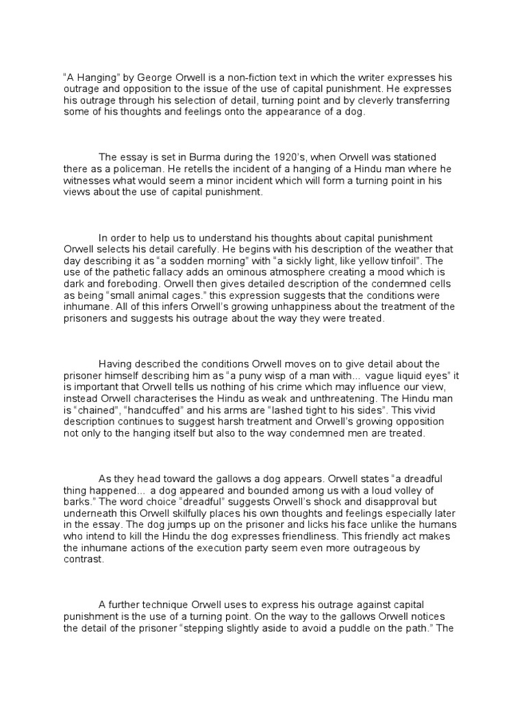 A Hanging Essay | PDF | George Orwell
