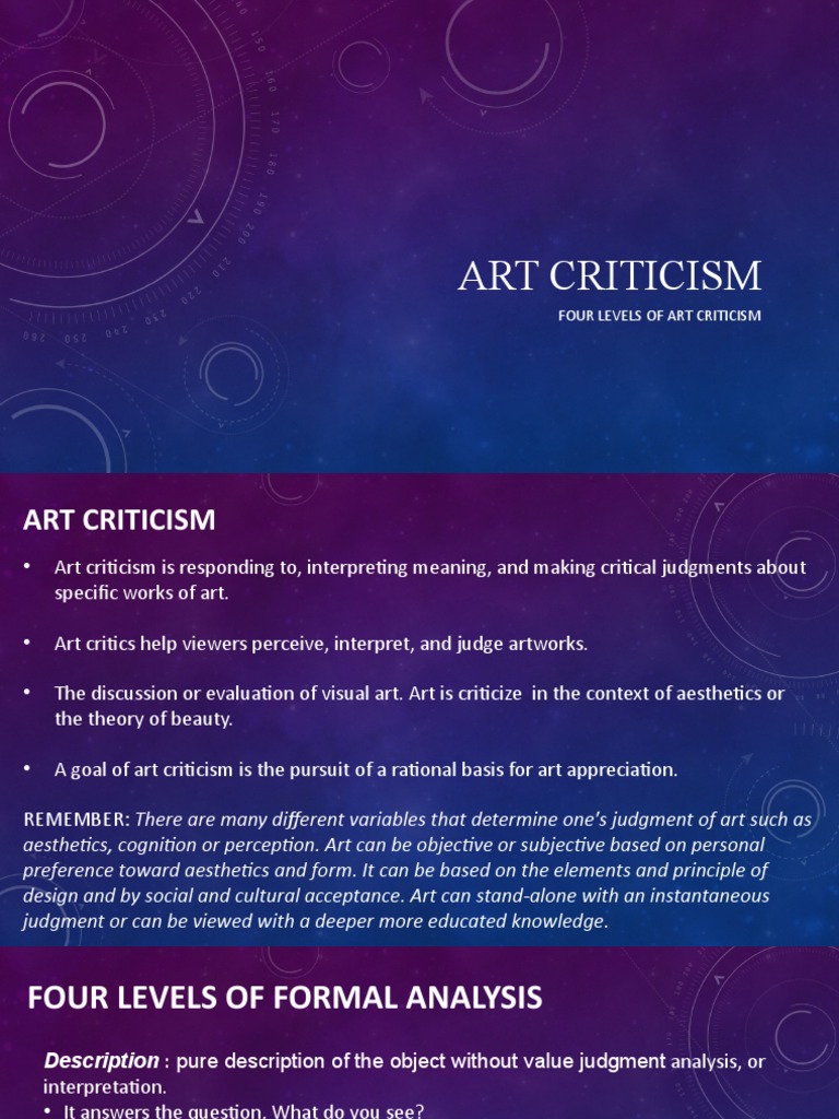 Understanding Art Criticism Levels | PDF | Art