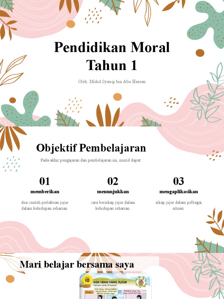 Pendidikan Moral: Sikap Jujur Tahun 1 | PDF