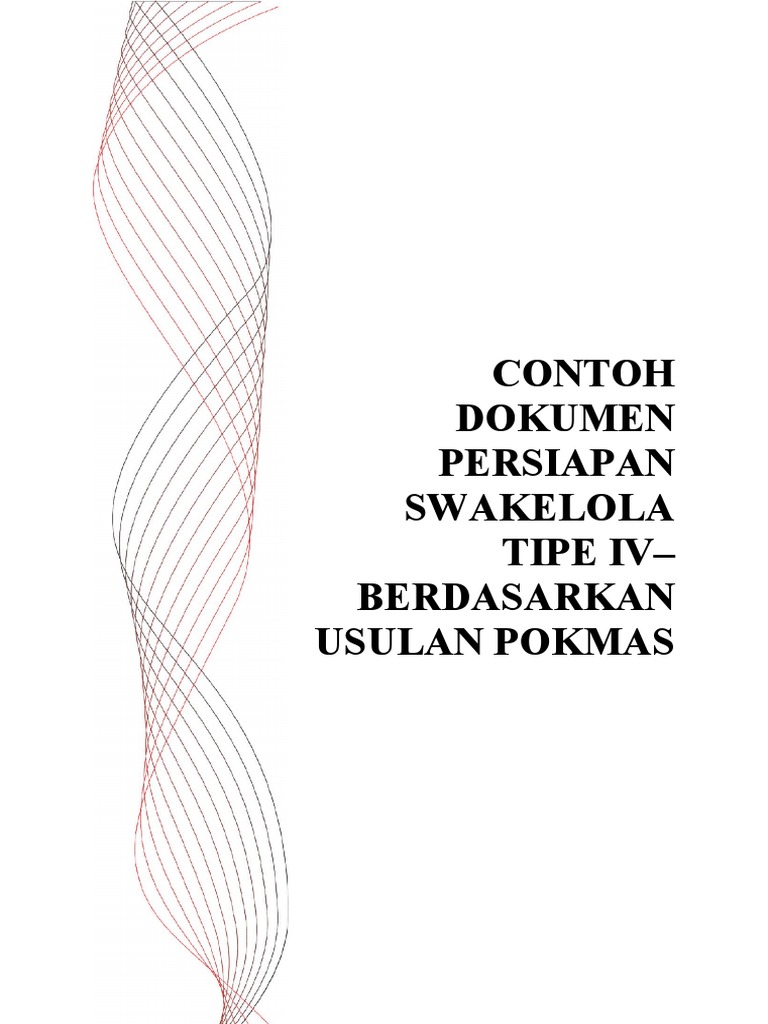 Contoh Dokumen Persiapan Swakelola Tipe IV Usulan Pokmas - Clean | PDF