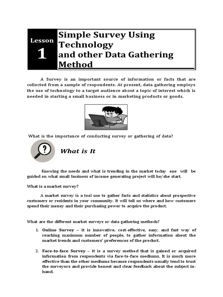 Lesson | PDF | Survey Methodology | Marketing Research