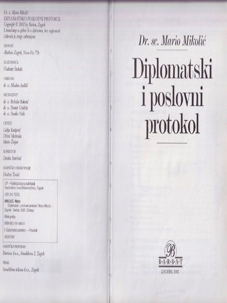 Diplomatski I Poslovni Protokol 2 | PDF