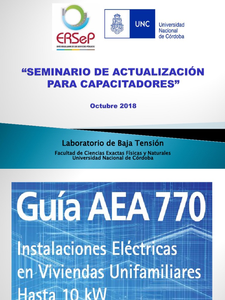 Guía 770 10 KW AEA 2018 | Descargar gratis PDF | Fusible (Eléctrico) | Corriente eléctrica