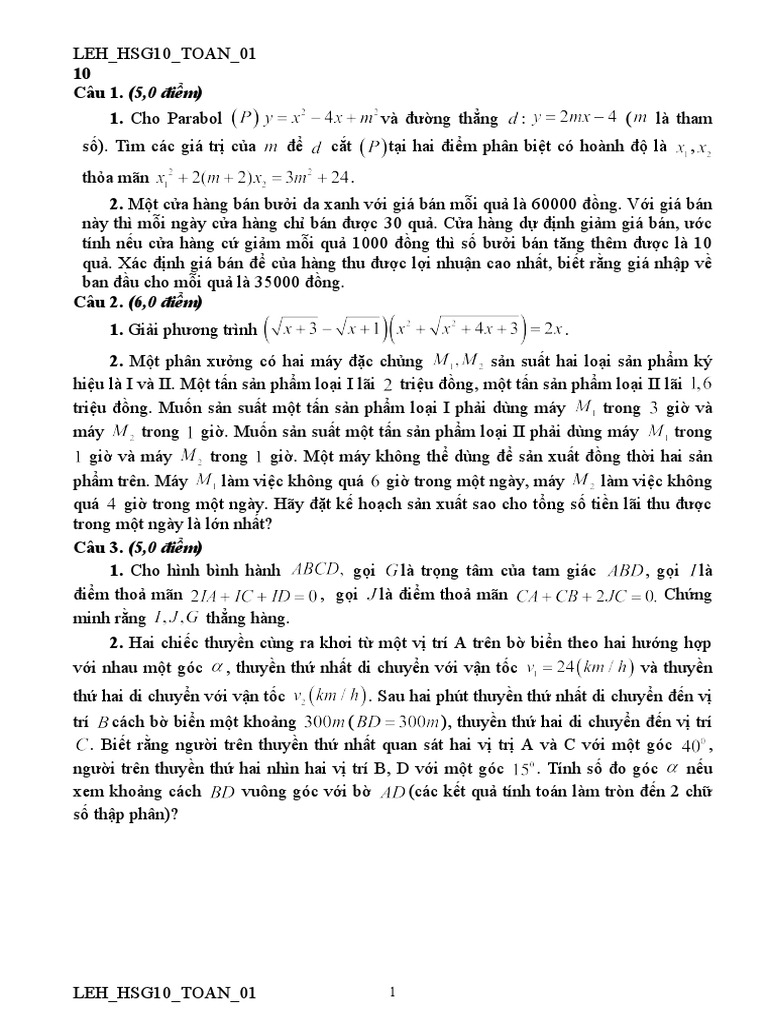 10.leh HSG10 Toan 01 | PDF