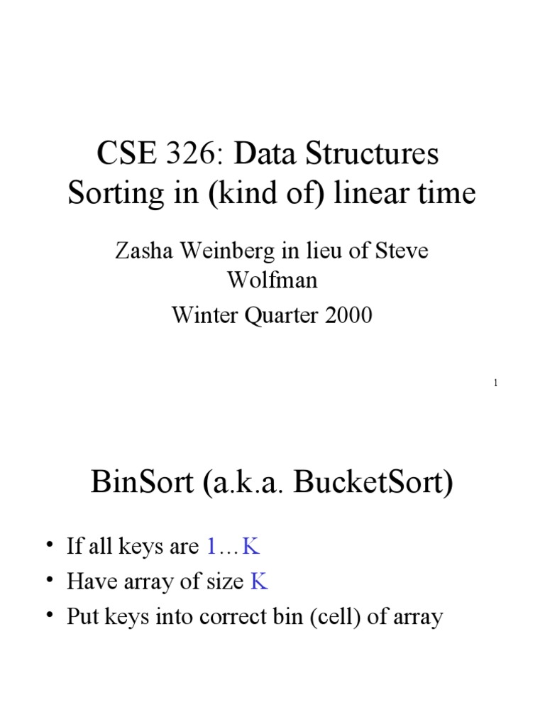 Radix Sort Pdf 