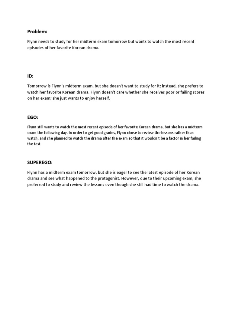 Id, Ego, Superego | PDF