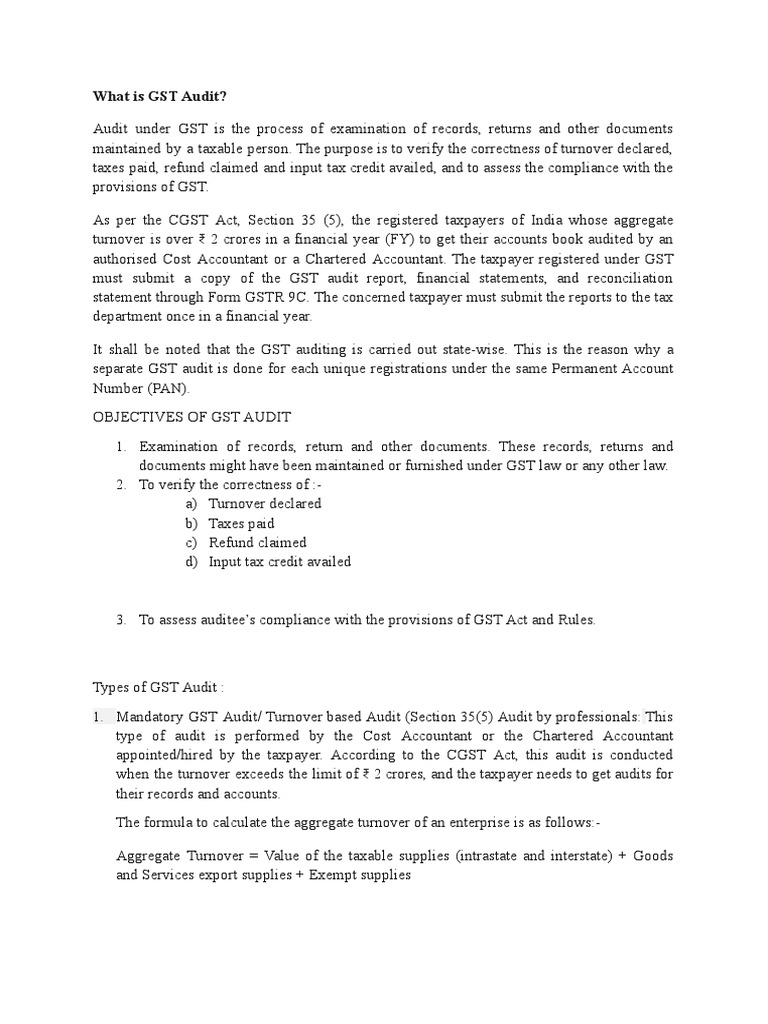 Unit 4 | PDF | Value Added Tax | Audit
