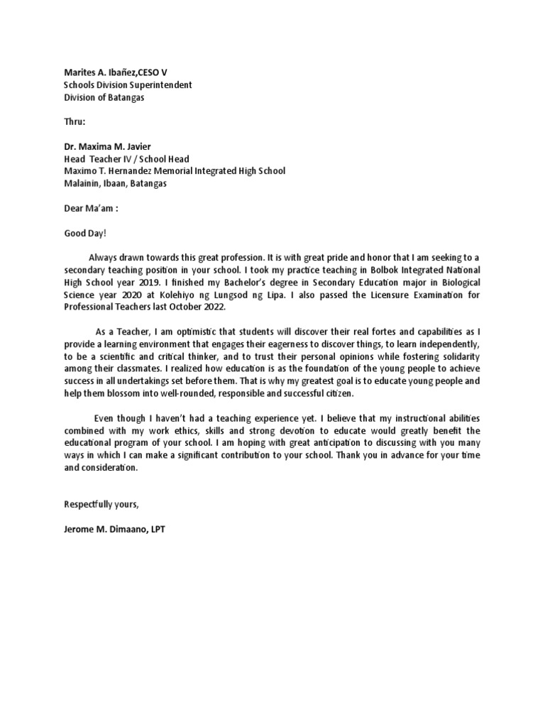 Intent Letter | PDF