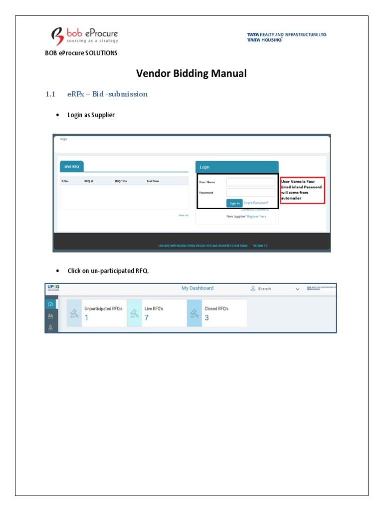 RFQ - Vendor BOQ Bidding Manual | PDF | Computing | Software