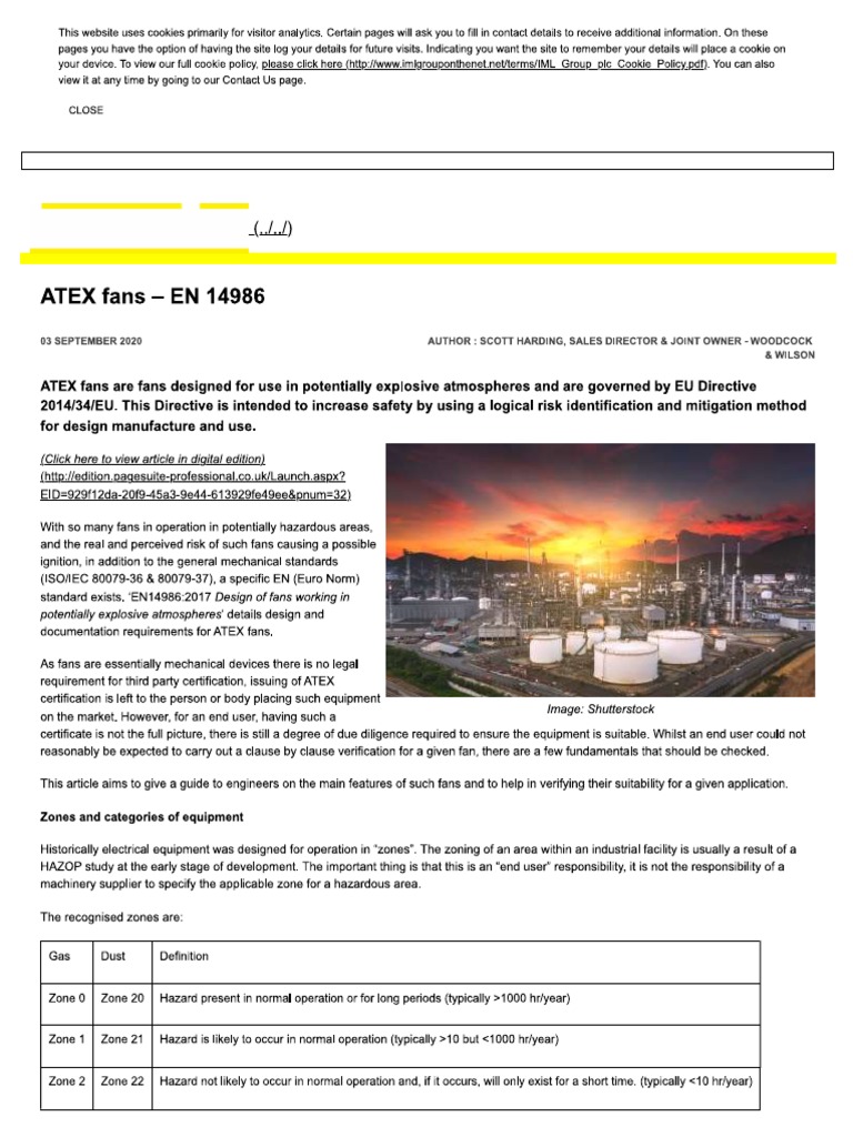 Atex For Fan | PDF