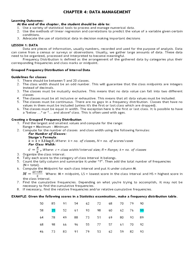 Chapter 4 Data Management | PDF