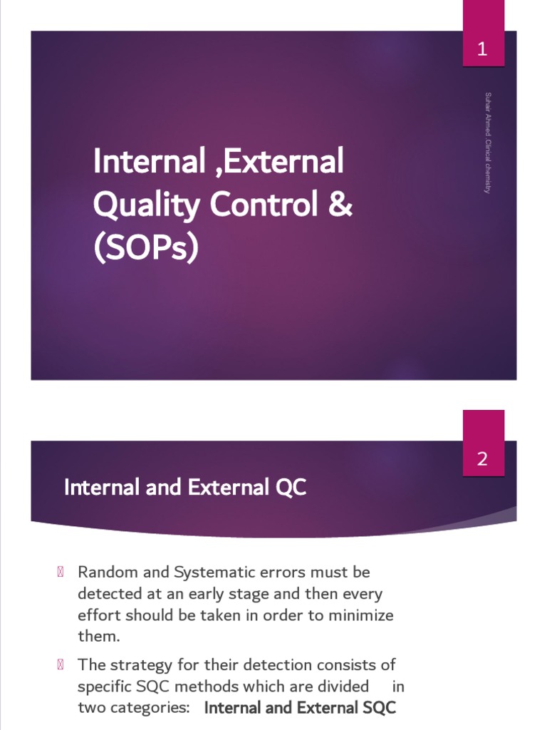 IQC EQCand SOPS | Download Free PDF | Accuracy And Precision | Standard ...