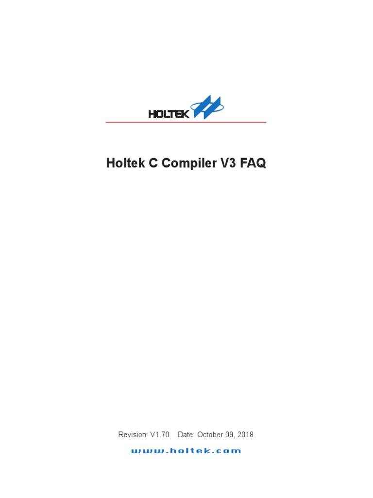 Holtek C Compiler V3 FAQ | Download Free PDF | Assembly Language | Variable (Computer Science)