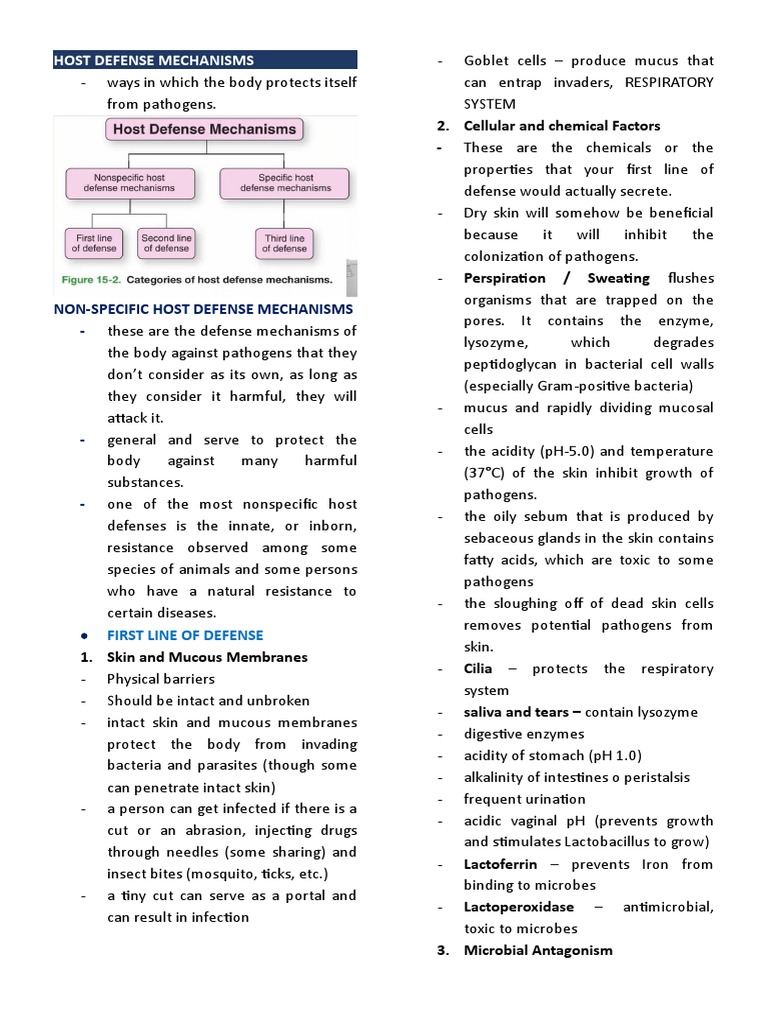 Host Defense Mechanisms | PDF