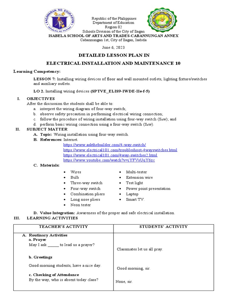 Final Demo 4 Way Switch 1 | PDF | Teaching Methods & Materials