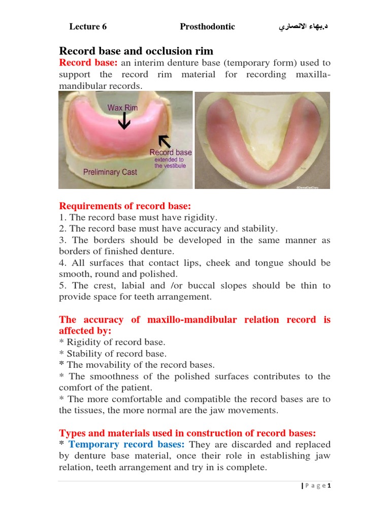 MUCLecture 2021 12261680 | PDF | Dentures | Human Anatomy