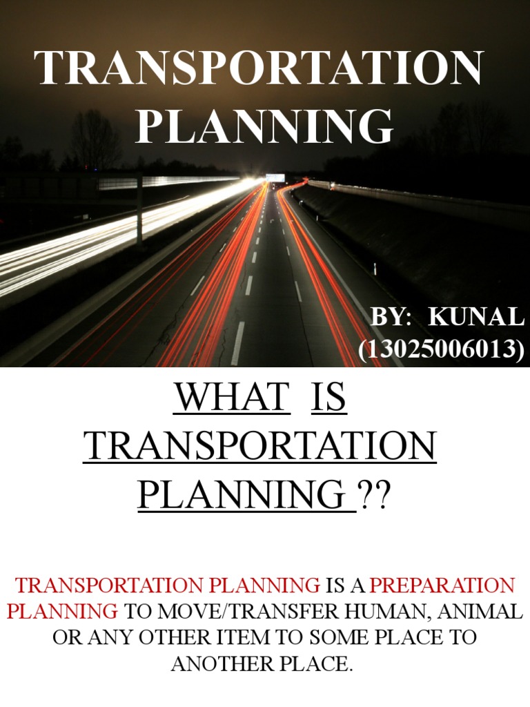 Transportation Planning | PDF