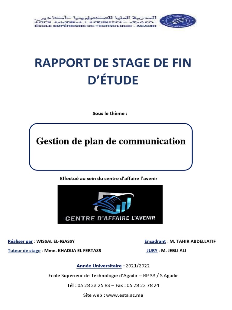 Rapport de Sfe de Wissal El-Igassy | PDF