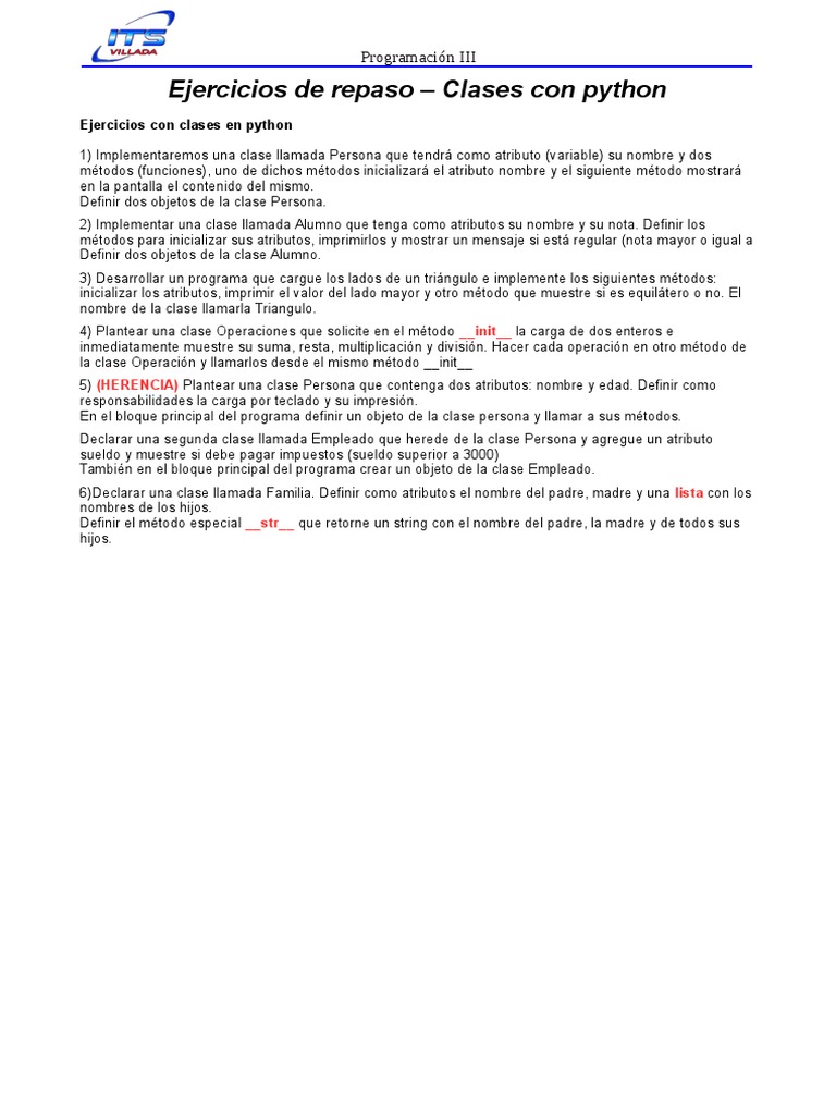 02 - Ejercicios de Clases Con Python | PDF | Crecimiento personal y ...