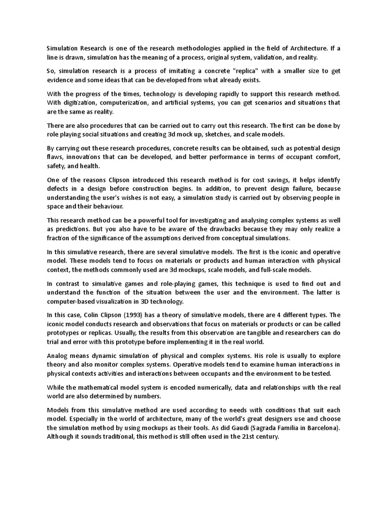 Simulation Pdf Simulation Conceptual Model