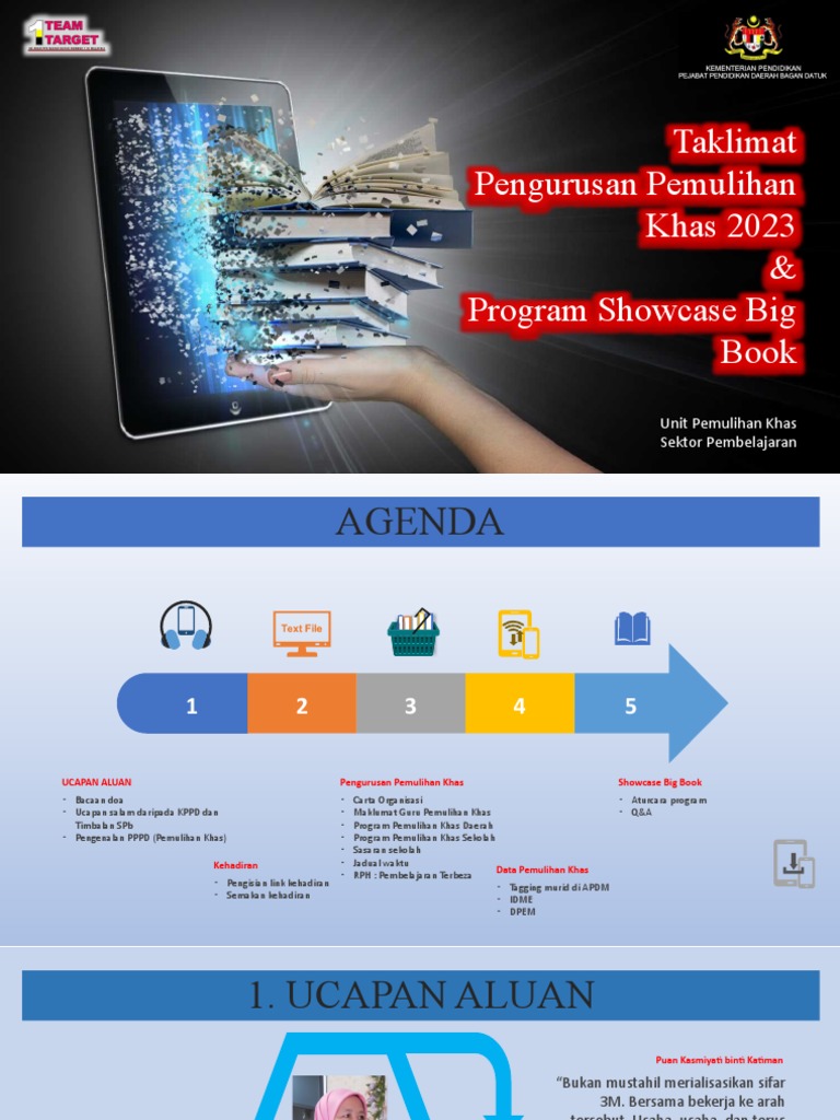 Taklimat - Pengurusan - Pemulihan - Khas - 2023 - Dan - Showcase - Big - Book | PDF
