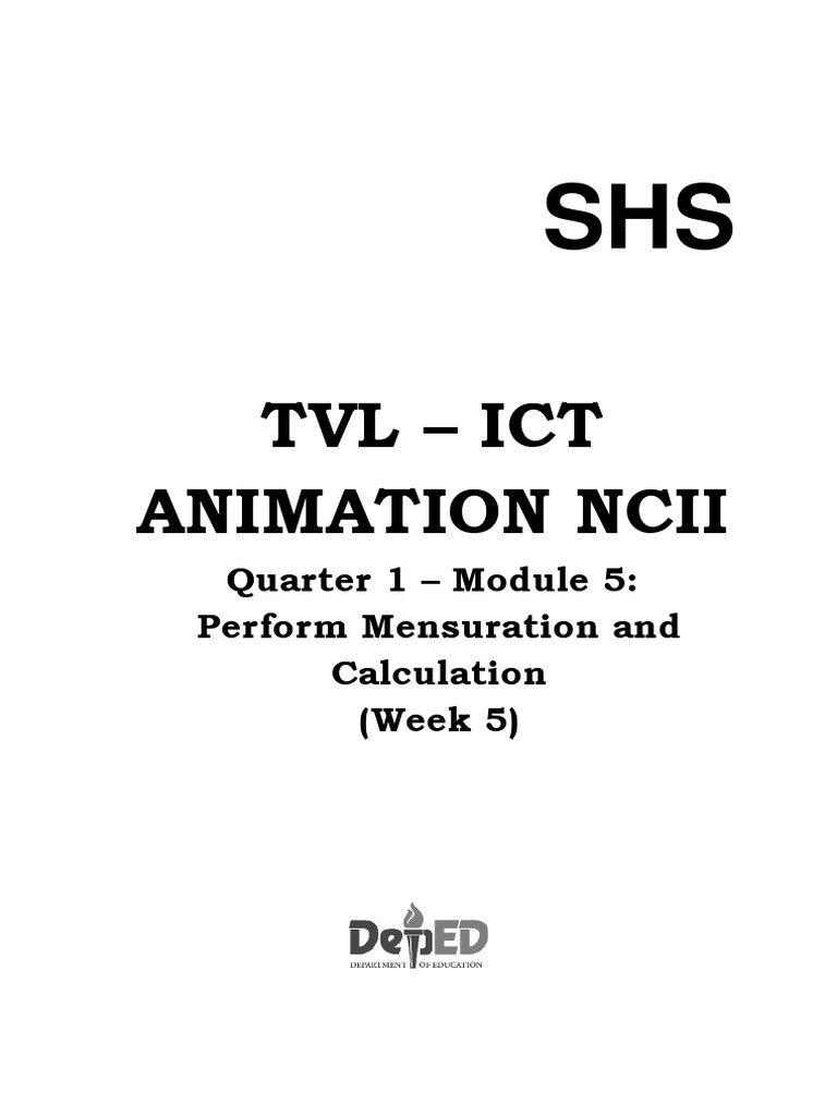 TVL ICT ANIMATION-NCII Q1 MODULE-5 Passed | PDF | Computers
