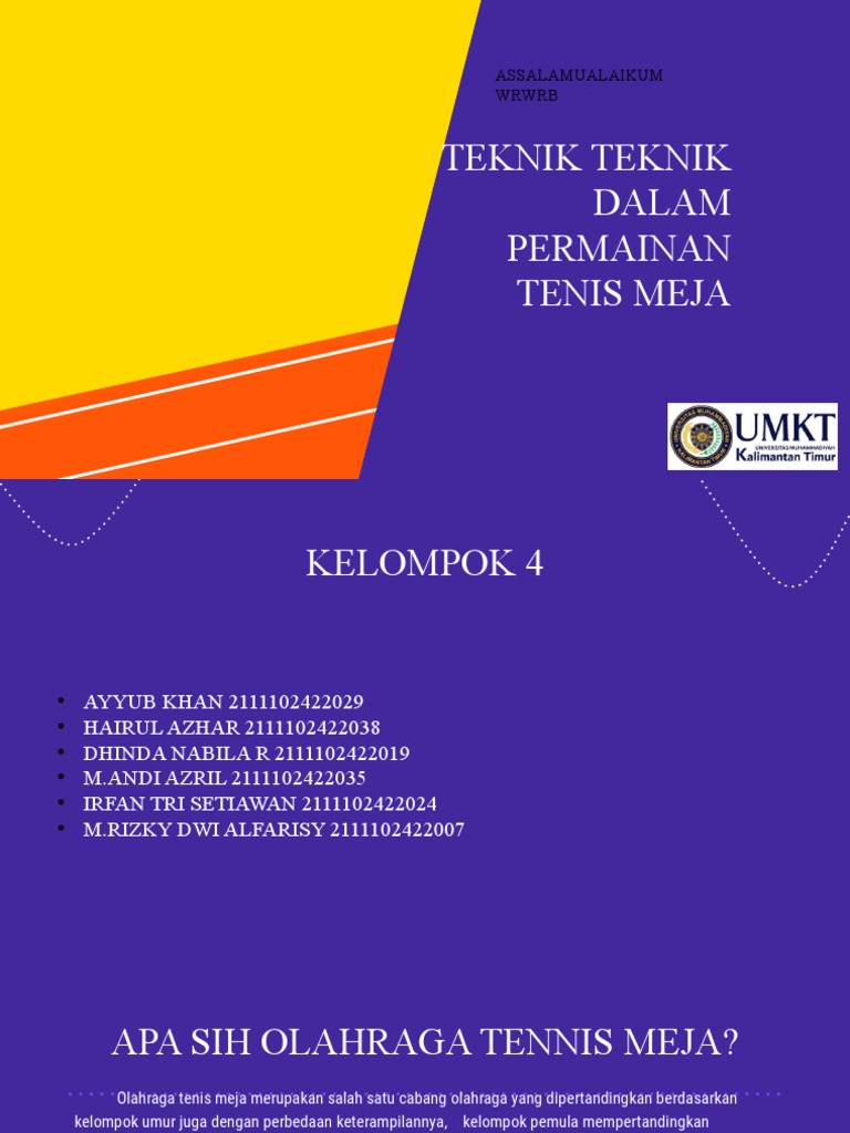 Kelompok 4 Tenis Meja | PDF