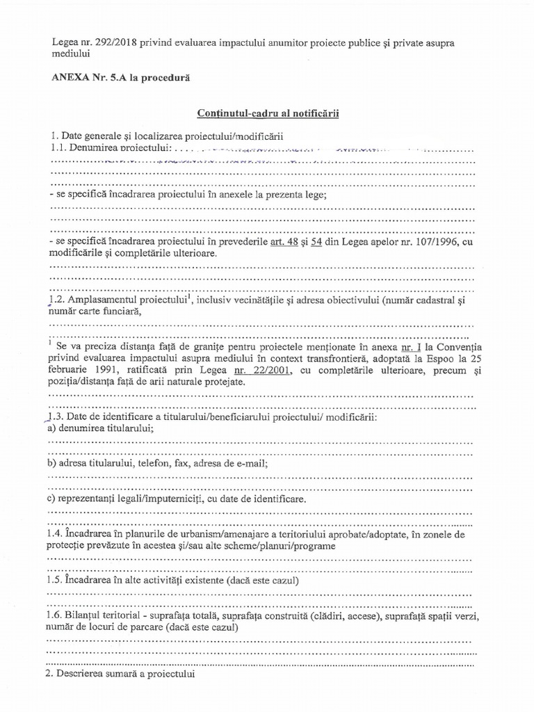 Anexa Nr.5a Aviz Mediu | PDF