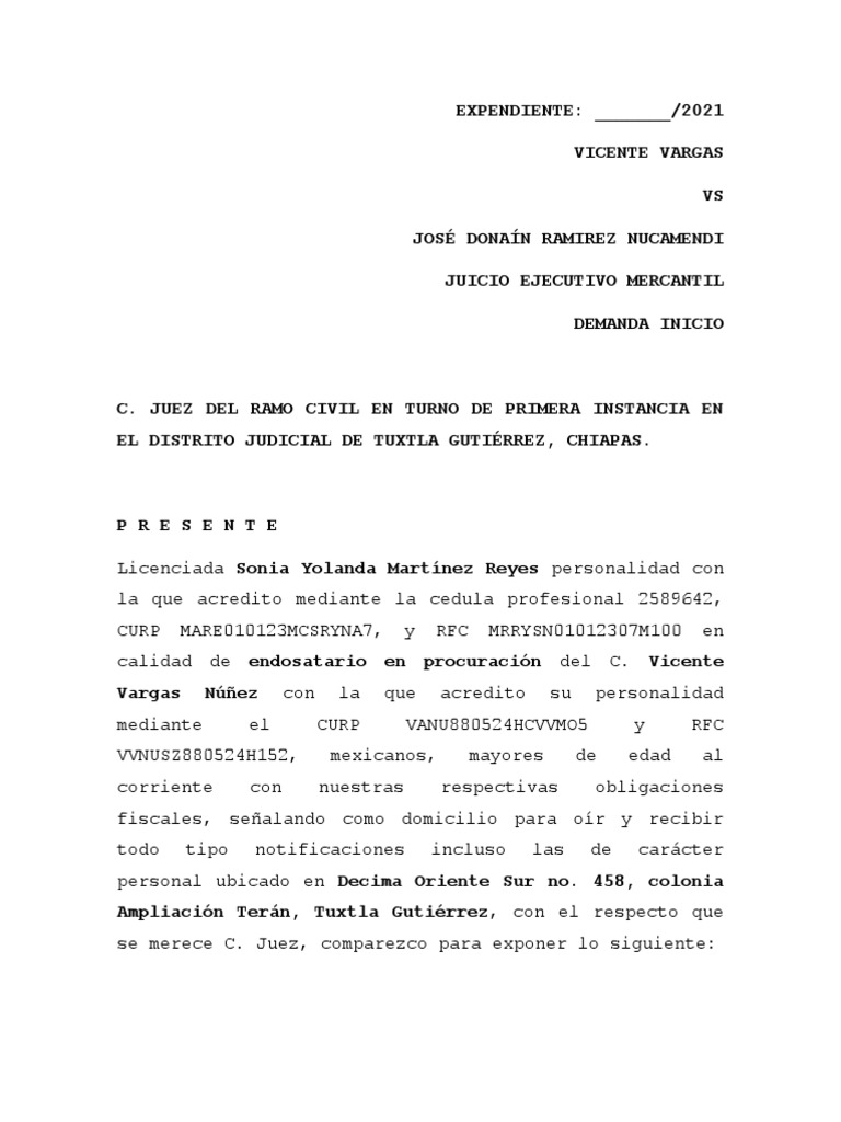 Demanda Mercantil | PDF | Justicia | Crimen y violencia