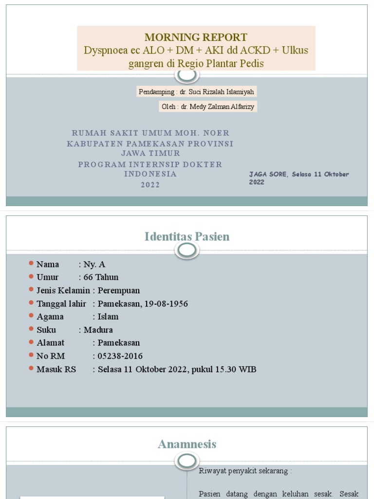 Morning Report Dyspnoea Ec Alo 11 Oktober 2022 | PDF